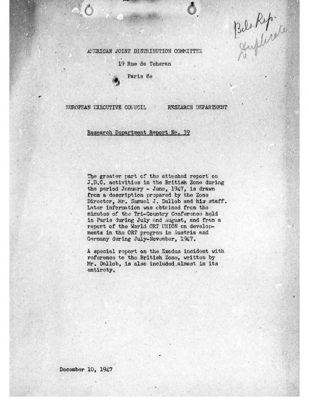 The Odyssey of the S.S. Exodus | JDC Archives